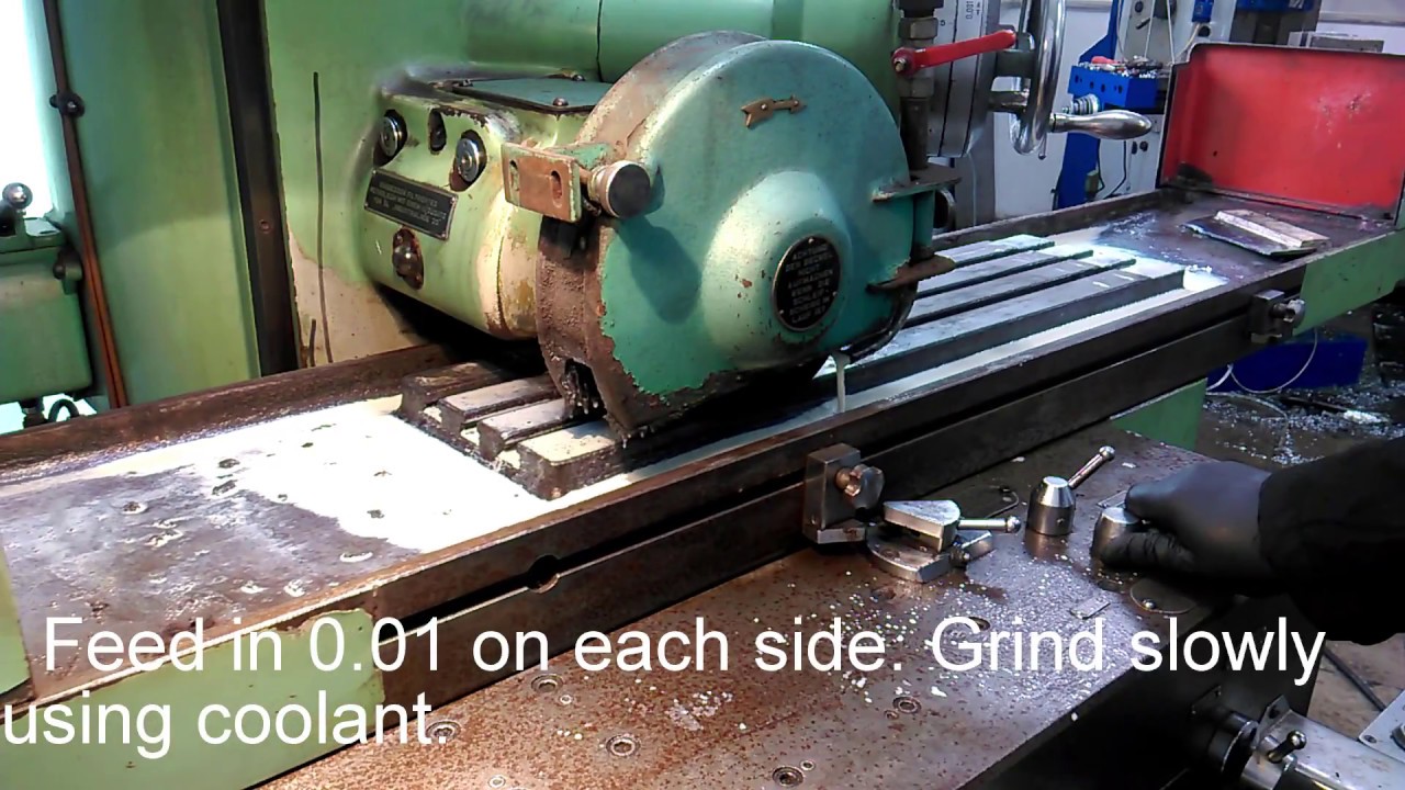 Surface grinder table regrinding. Checking the accuracy of a grinder ...