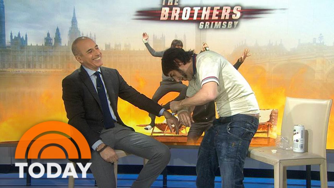 Sacha Baron Cohen (As ‘Nobby’ Butcher) Handcuffs Himself To Matt Lauer ...