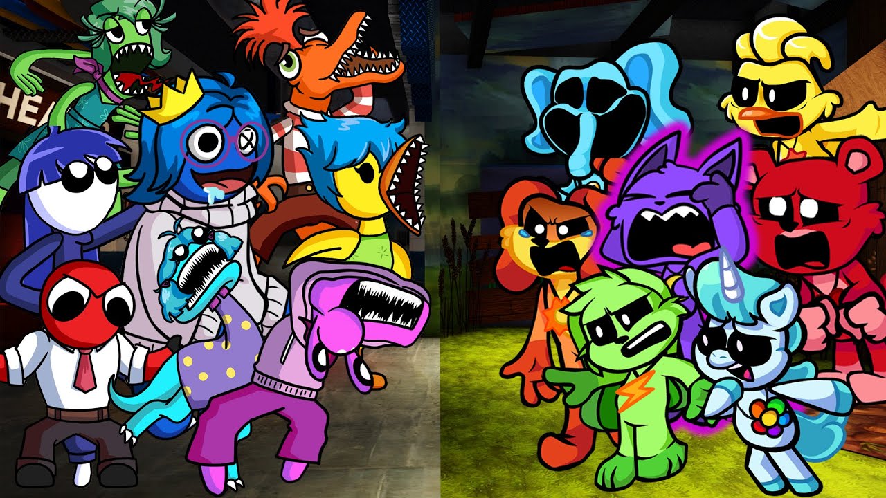Friday Night Funkin' | Inside Out 2 in Rainbow Friends Vs Smiling ...