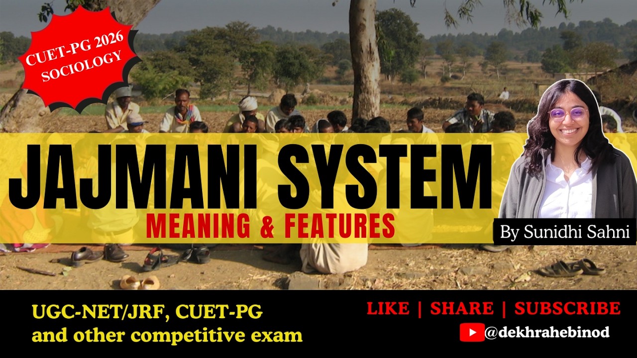 JAJMANI SYSTEM IN INDIA | CUET-PG Sociology 2026 #jnu #cuetpg # ...