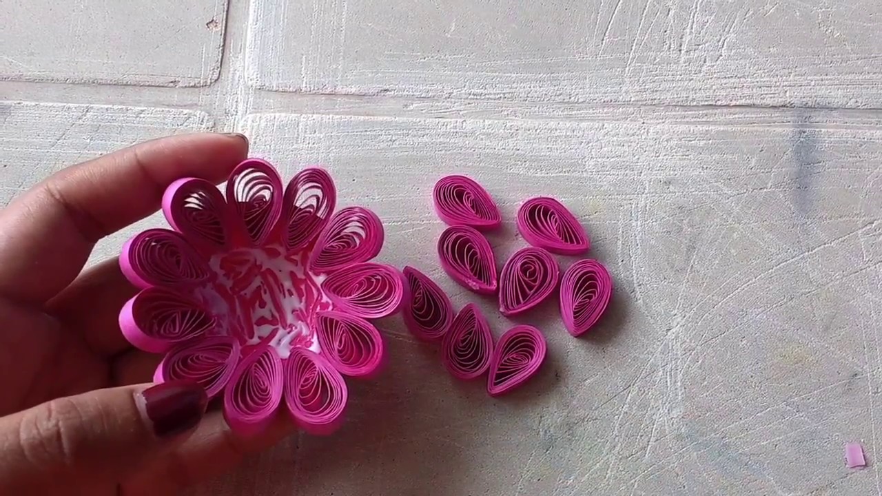 3D Quilled Flower Tutorial - YouTube