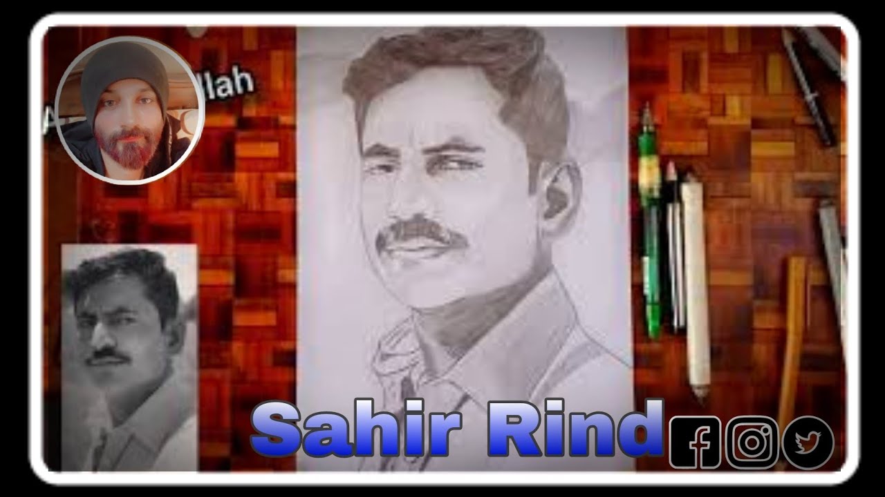 Draw Sahir Rind Tech Face Sketch / How To Draw / Sahir Rind Tech ...