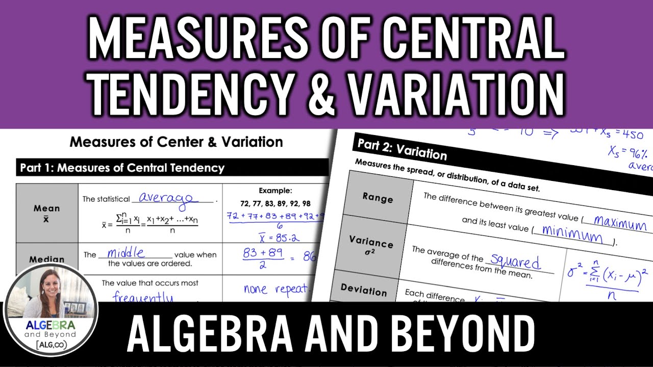 Measures of Center & Variation | Algebra 2 Lesson | Statistics - YouTube