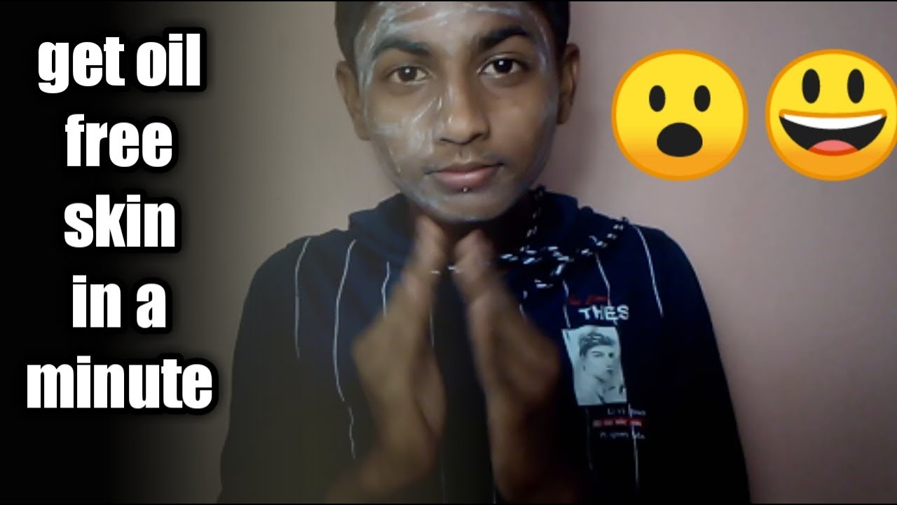 Get oli free skin in a minute || instant oil free skin || reduce oil ...