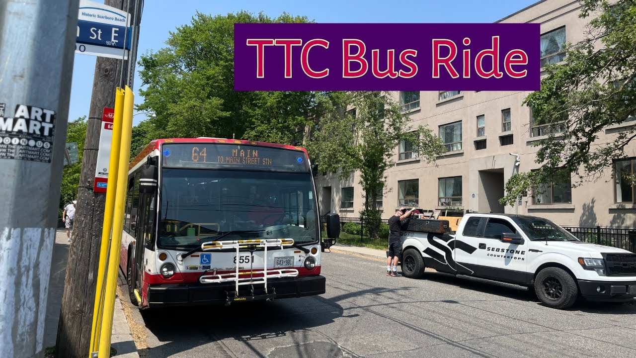 Toronto TTC 64 Main Bus Ride - Full Route Southbound 6/4/2025 - YouTube