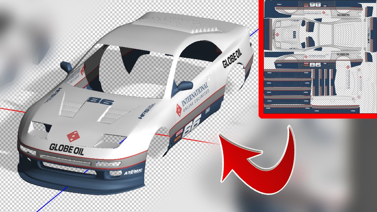 Creating liveries using OBJs in PhotoShop (GTA V vehicle) - YouTube