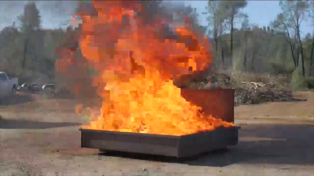 Standard Heptane Fire Test - YouTube