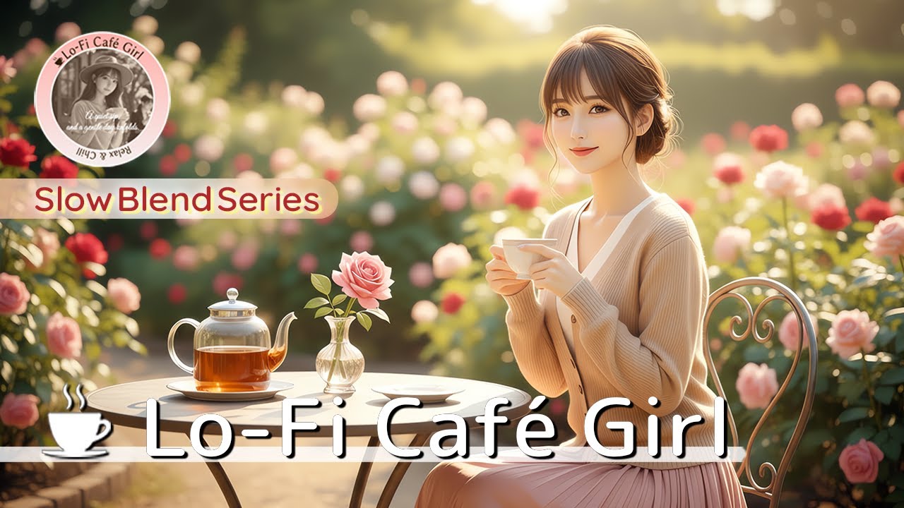 Lo-Fi Café Girl Vol. 12 ／ Autumn Rose Tea 🌹 (Slow & Warm) - YouTube