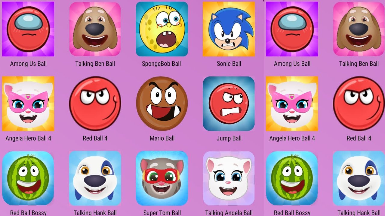 Sonic Ball,Super Tom Ball,Red Ball 4,Talking Ben Ball,Red Ball Bossy ...