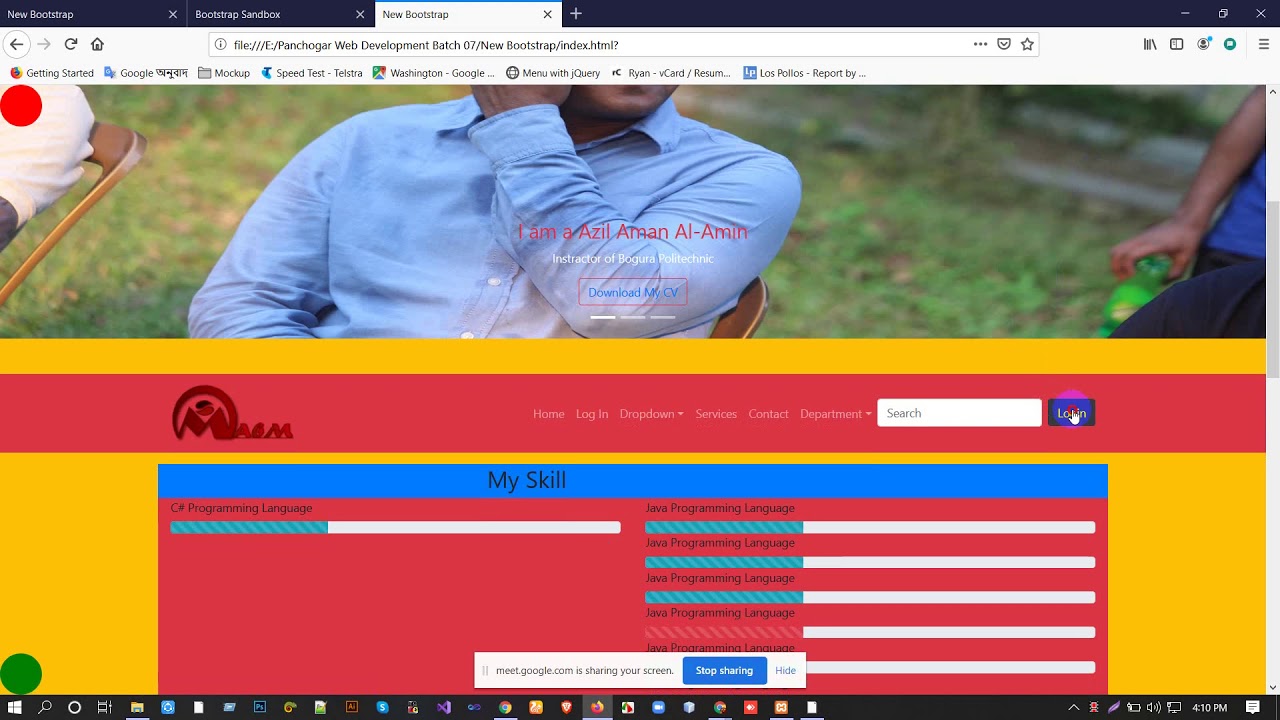 Panchagarh Web Design & Development Batch 01 Day 10 Part 03 - YouTube