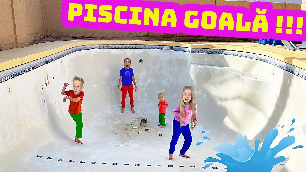 DORMIM ⏰ 24 ORE în PISCINA GOALĂ 🌊 cu toată FAMILIA MELIMI 👨‍👩‍👧‍👦 ...