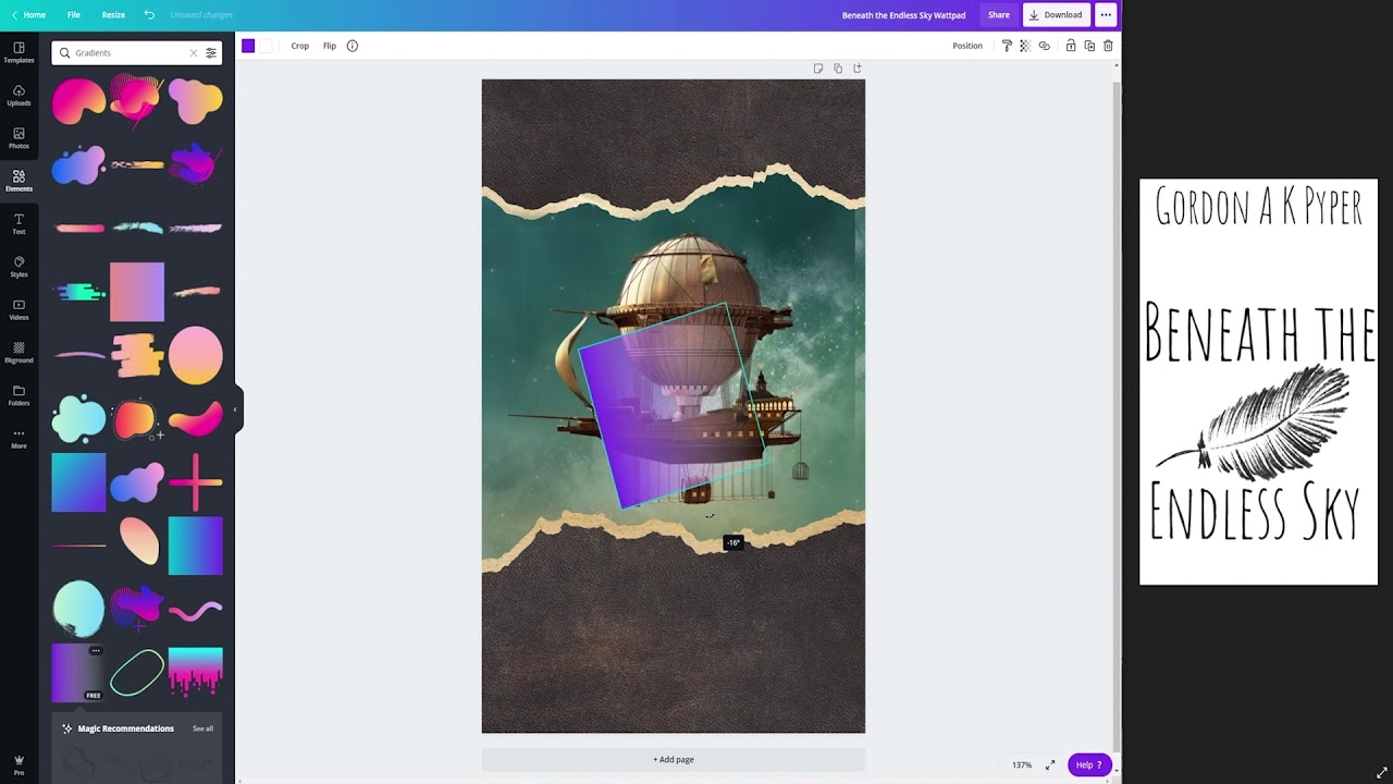 Canva x Wattpad Design Week: How to design a fantasy/sci-fi cover - YouTube