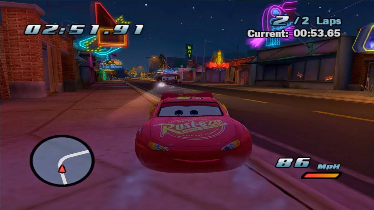 Mater Gives Lightning a Lesson In Backwards Driving! | (Cars PS2 ...