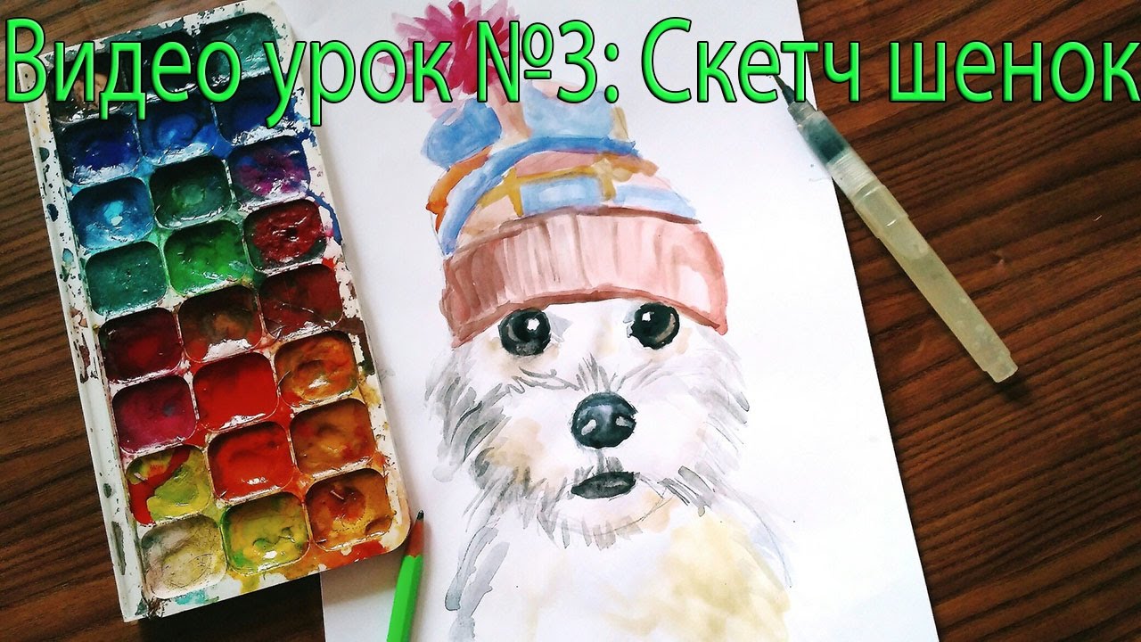 Как нарисовать щенка Youtube