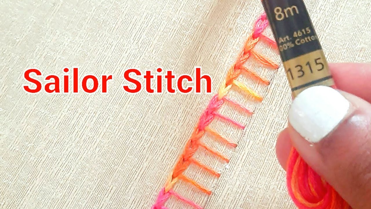 Sailor Stitch / Embroidery for beginners - YouTube