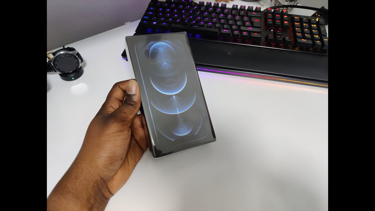 iPhone 12 Pro Max unboxing 512GB Pacific Blue - UK - YouTube