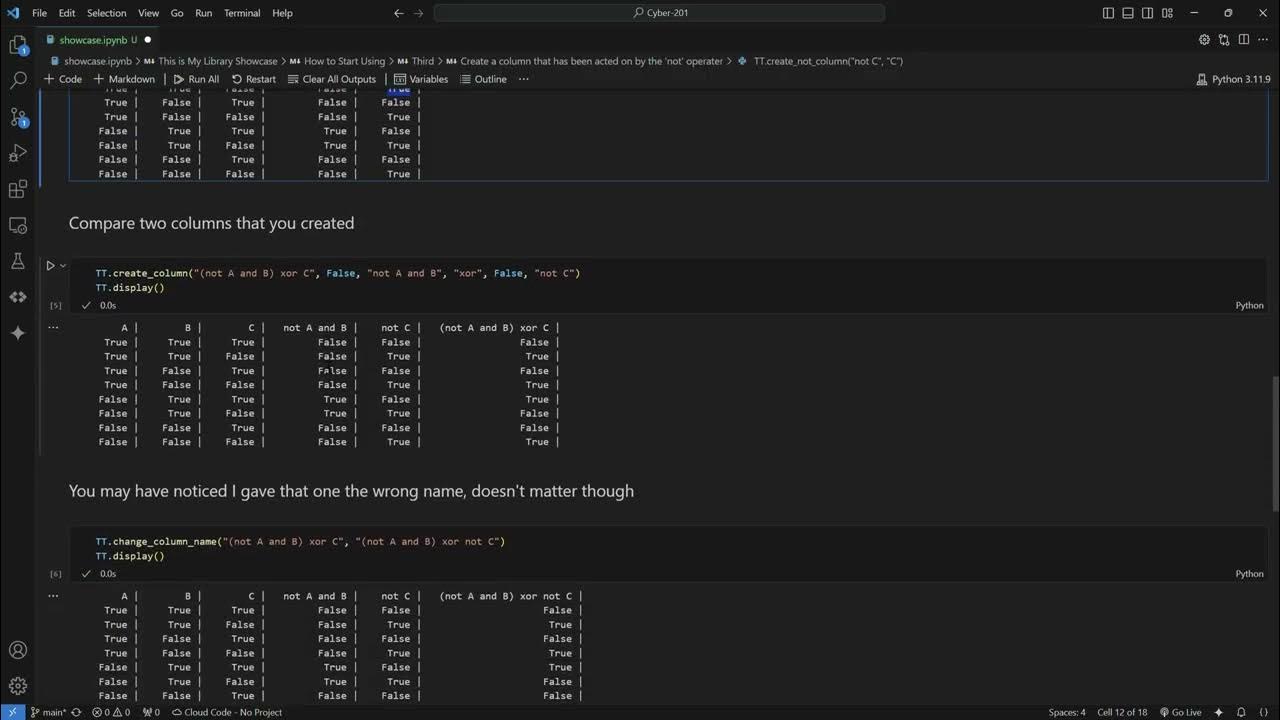 Jupyter Truth Table Editor Package Showcase - YouTube