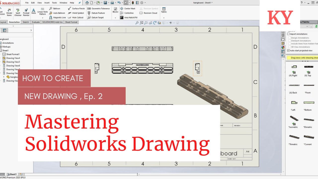 SOLIDWORKS - How to Create New Drawing | EP - 2 | - YouTube