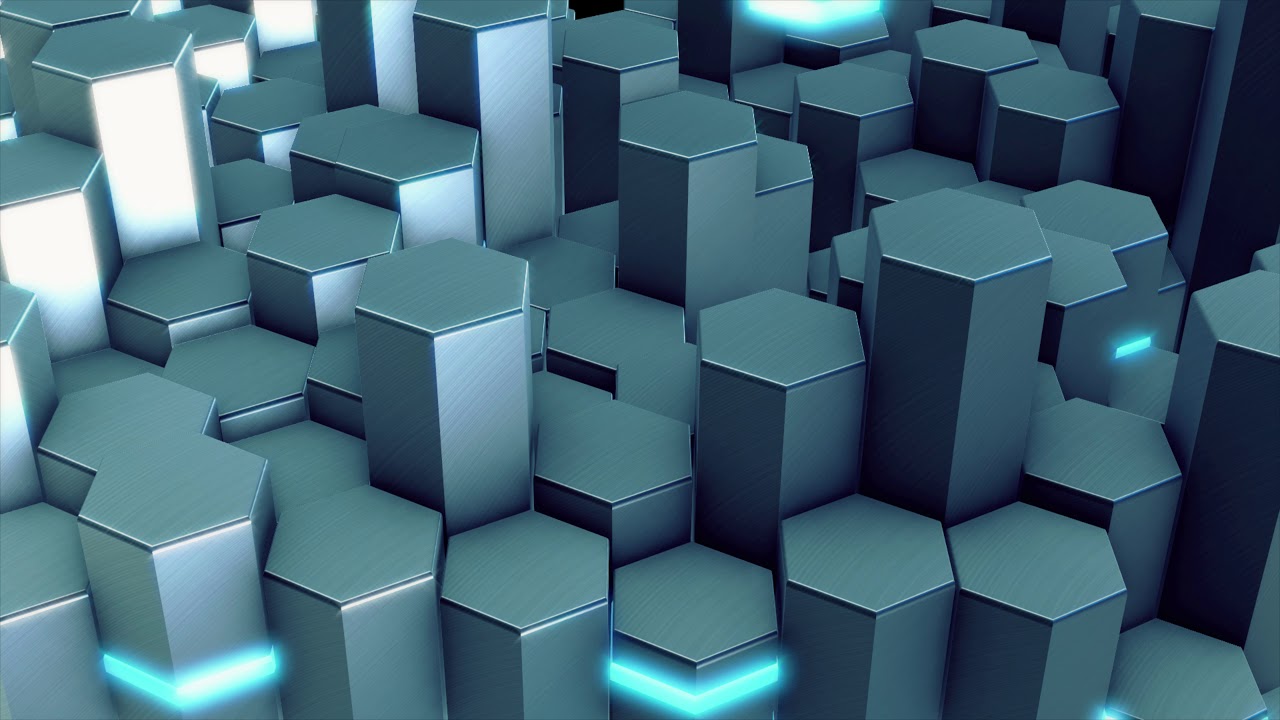 3d Render Mechanical Hexagon Animation - YouTube