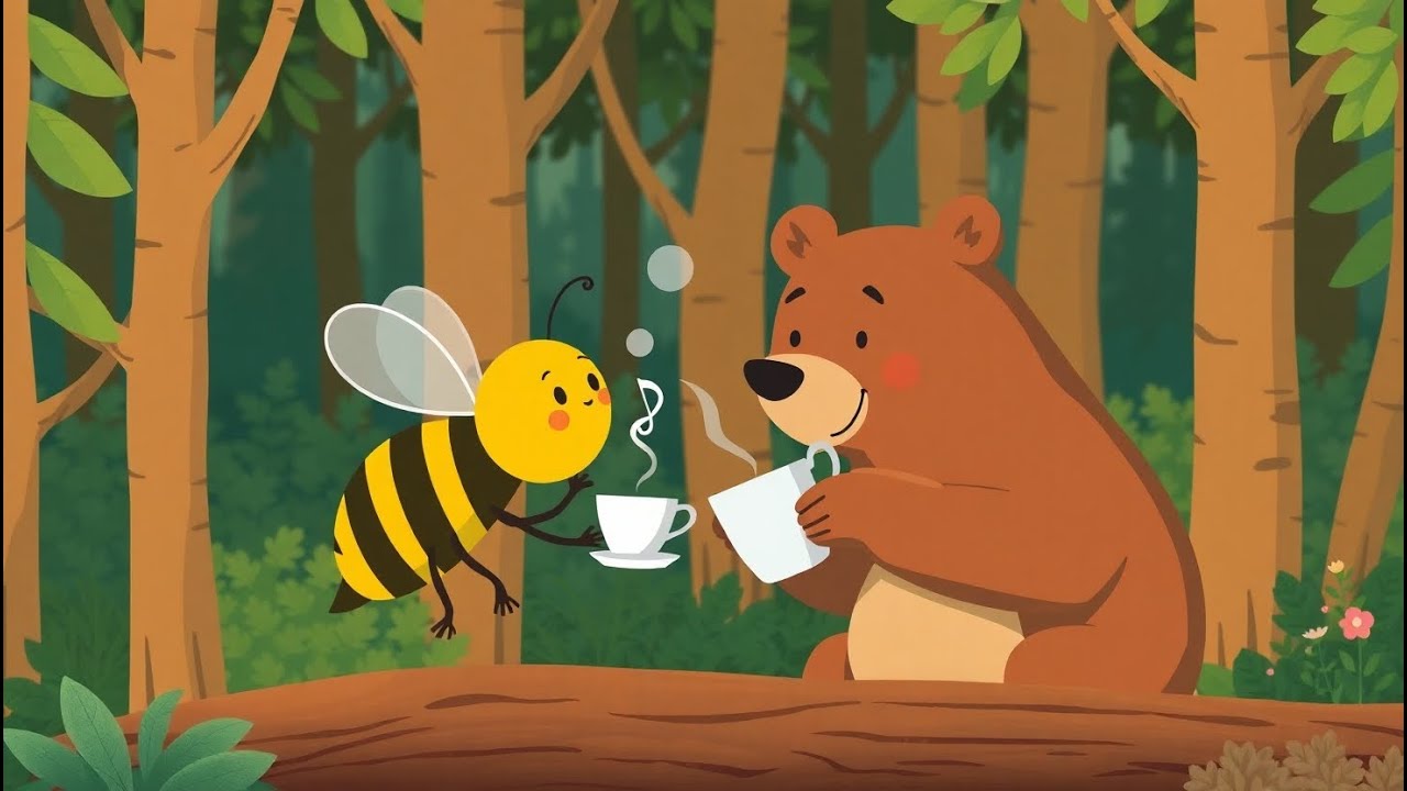 Bear and Bee 🐻🍯 A Sweet Forest Friendship | Kids Poem with Rhymes and ...