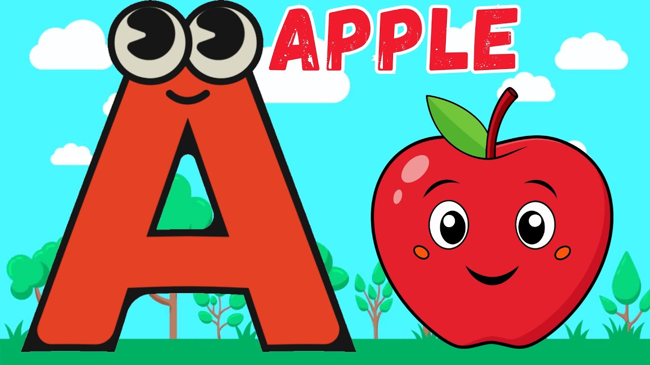 A to Z Phonics Sounds : A is for Apple - A A Apple | Fun ABC Rhyme Song ...