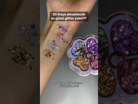 50 liraya alınabilecek en güzel glitter paleti💖🍀 #glitteryeyes #movglitter