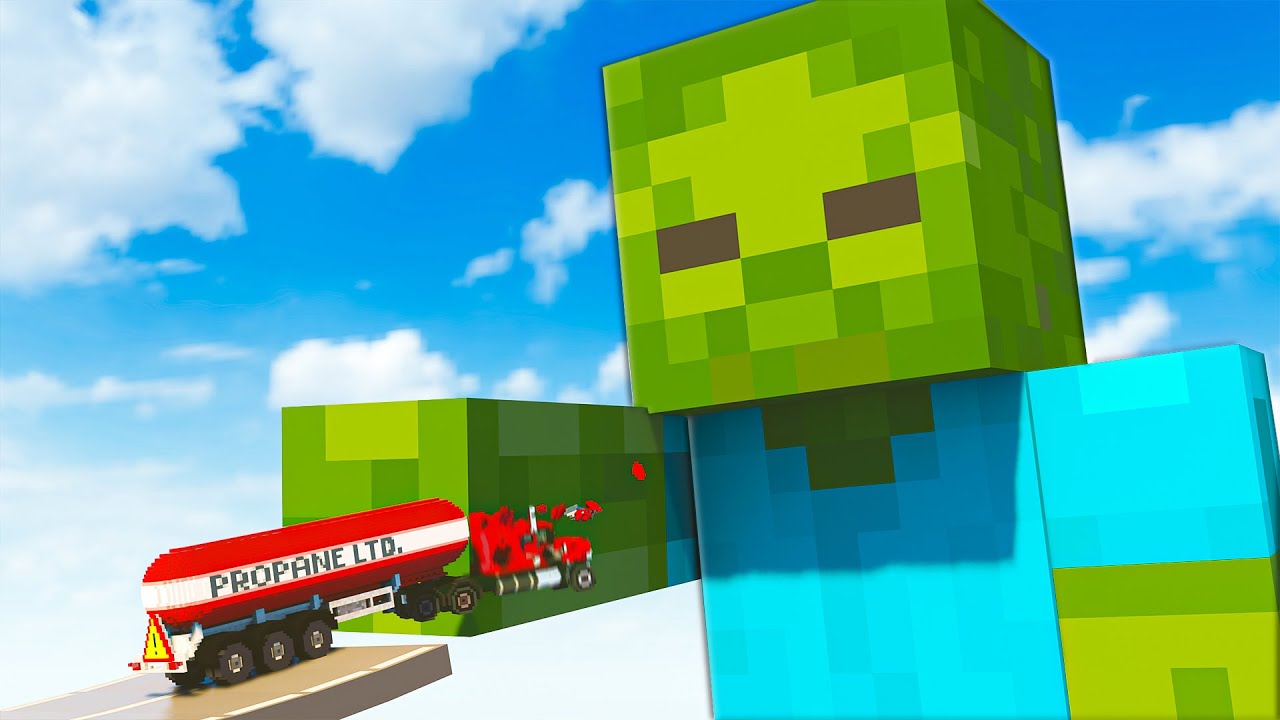 Cars vs Minecraft Zombie | Teardown - YouTube
