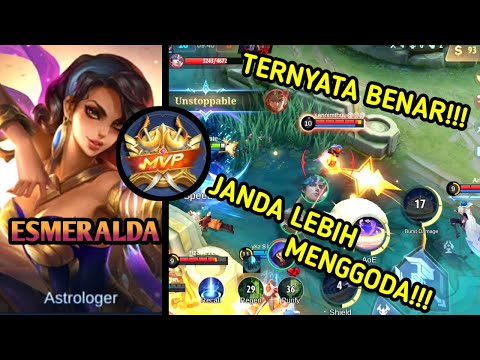 TANTE JANDA INI TERNYATA PREMAN EXP!! - GAMEPLAY ESMERALDA PUSH RANK - MOBILE LEGENDS #mobilelegends
