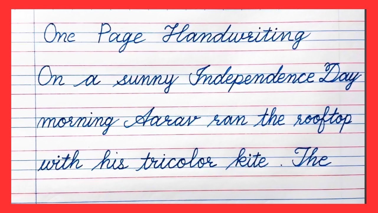One page writing || english writing || ek page writing || writing ...