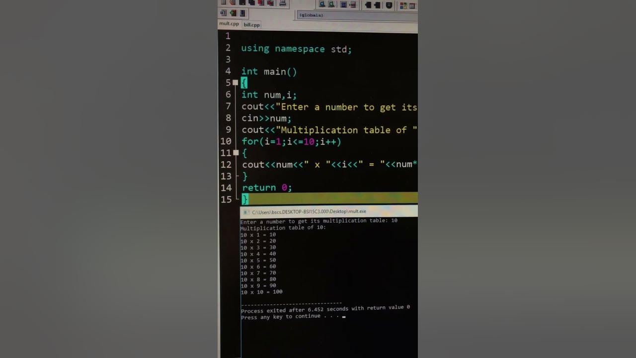 Multiplication Table C Coders Codinglife Codingninja Codemasters 2547
