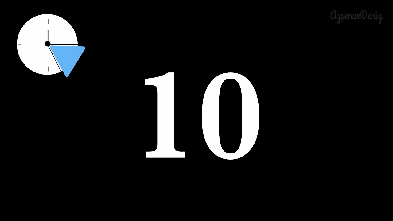 10 sn Geri Sayım | 10 sec Countdown | #zamanıyönet #timer - YouTube