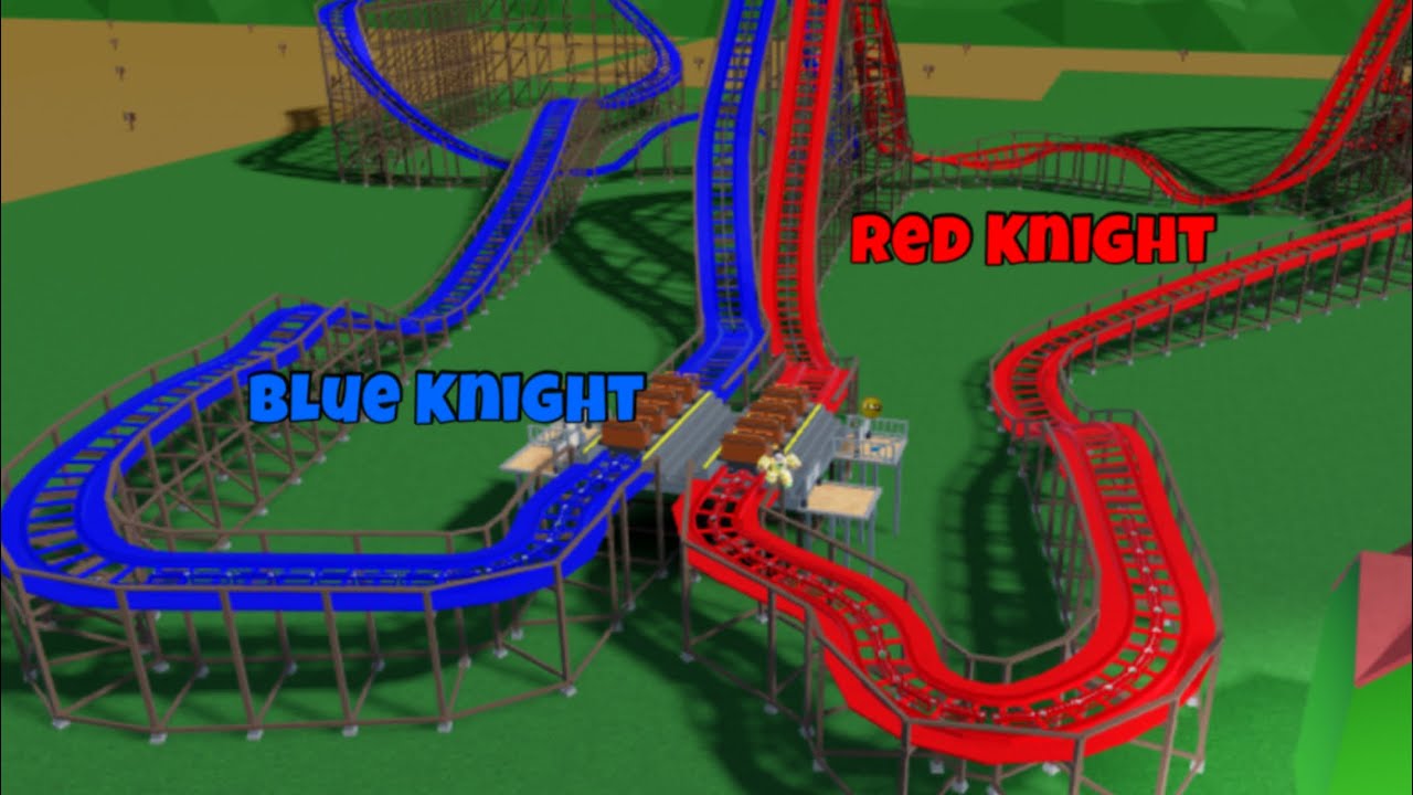 BLUE KNIGHT VS RED KNIGHT Roblox Theme Park Tycoon 2 - YouTube