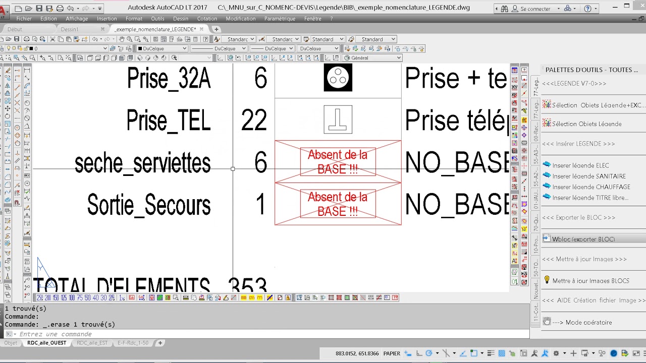 04 Legende AutoCAD creer les WBLOCS - YouTube