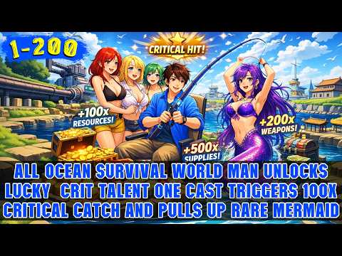 🔥All-Ocean Survival World Man Awakens “Luck Crit” Talent, Making Every Day Resources Explode 100x!