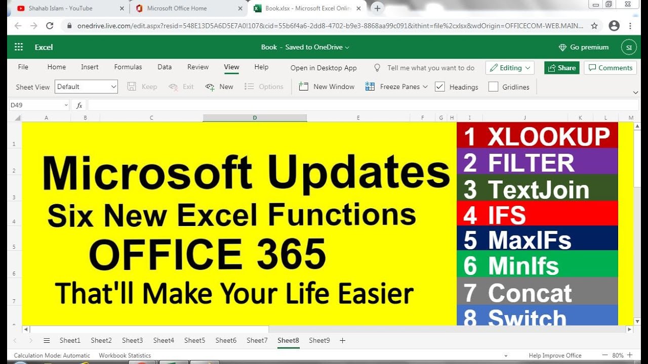 New Formulas In Excel 365 YouTube new-formulas-in-excel-365-youtube