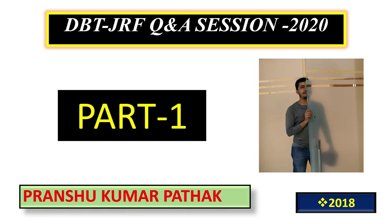 DBT JRF 2018 #PART @1 - YouTube