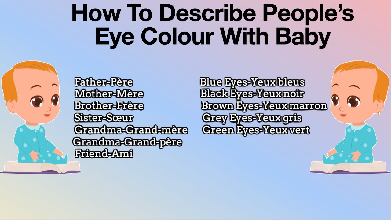 Lets learn some How To Describe People's Eye Colour In French Words ...