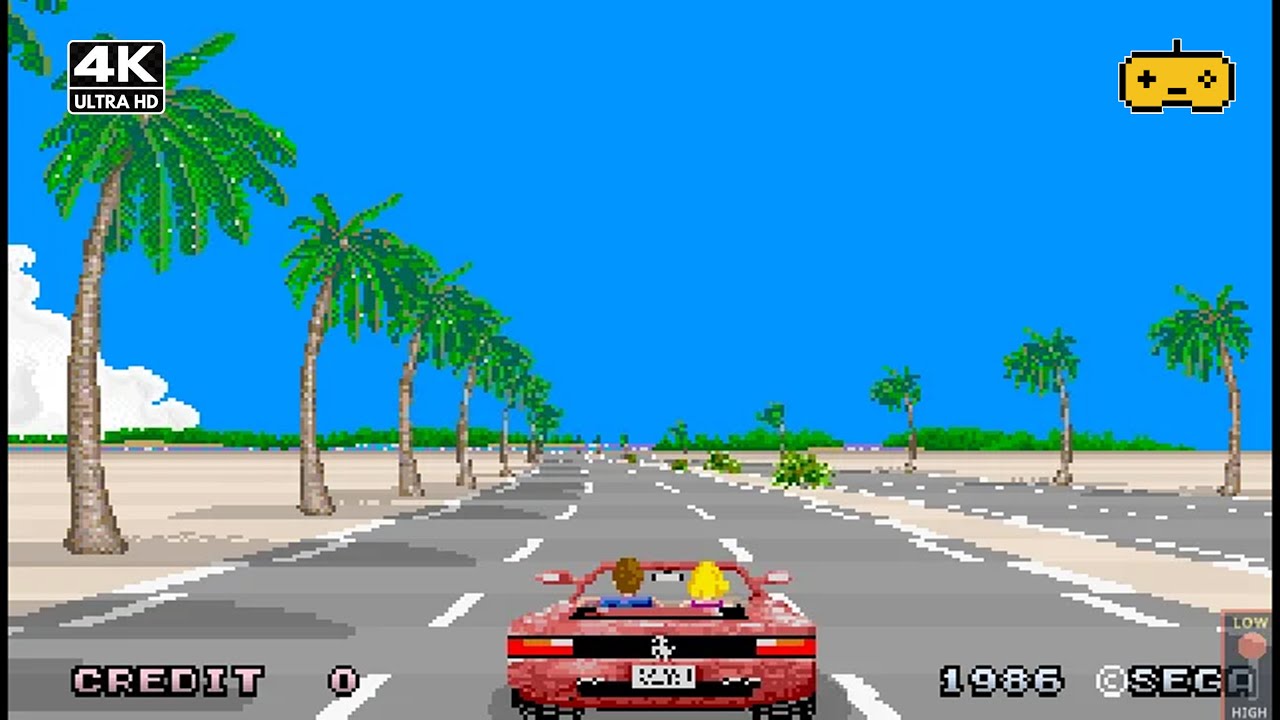 Out Run (1986) Gameplay | 10 Minutes of High-Speed Racing Action in 4K ...