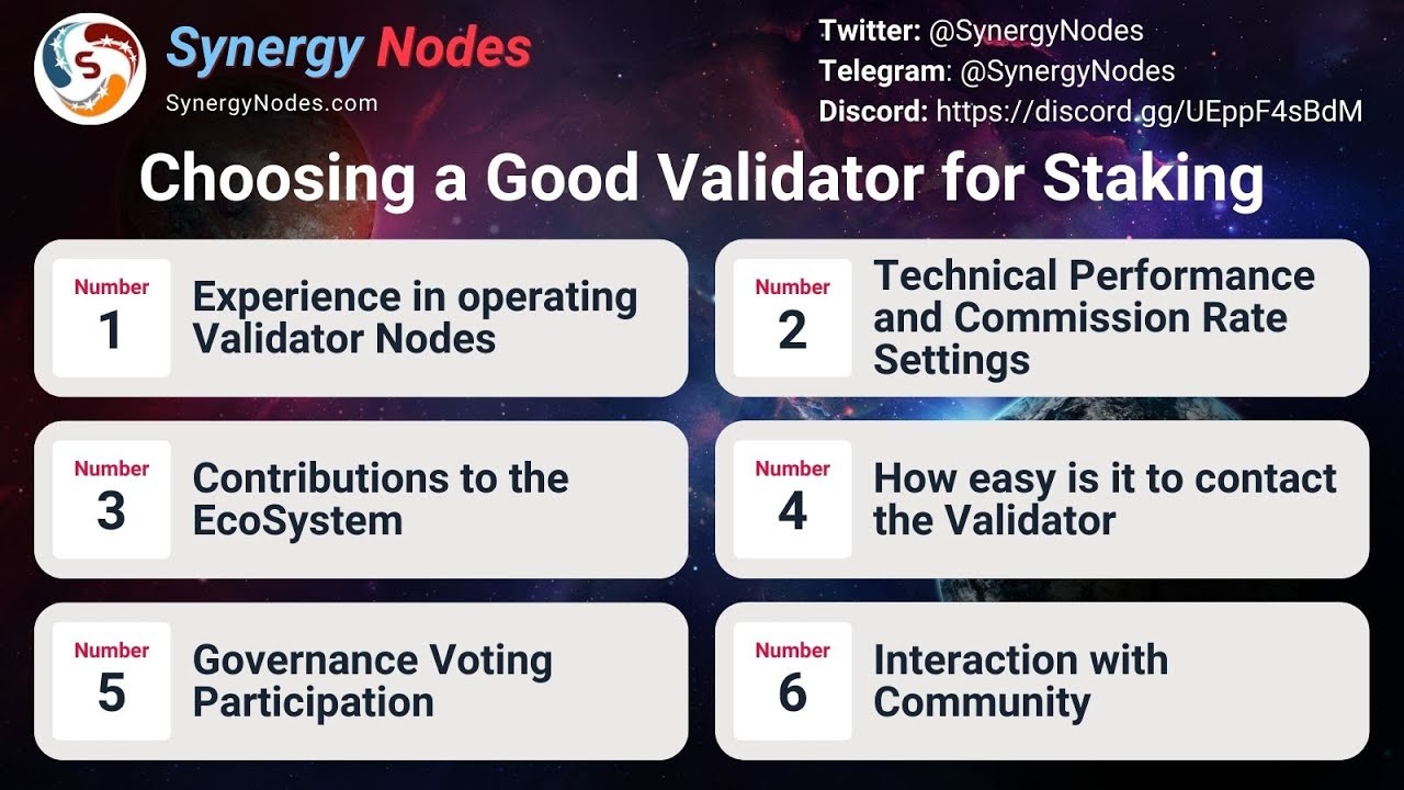 How to choose a good Validator for Staking on PoS chains - YouTube