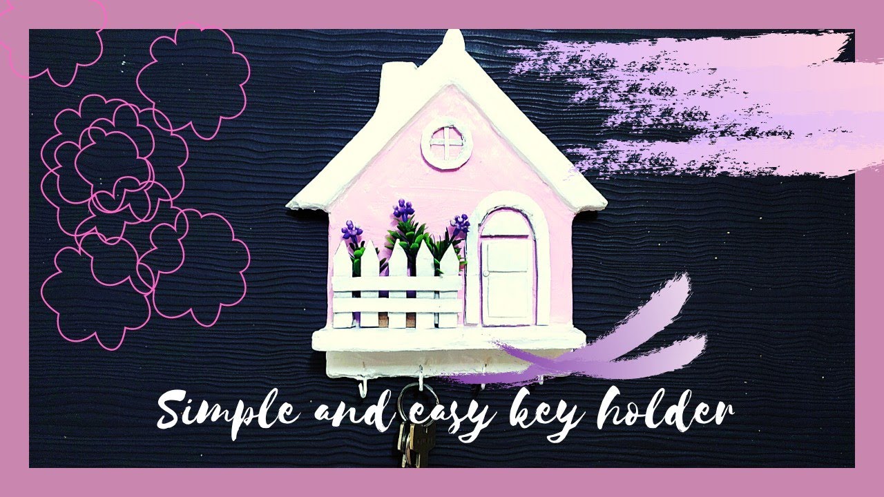 How to make a key holder from cardboard/best out of waste/cardboard ...