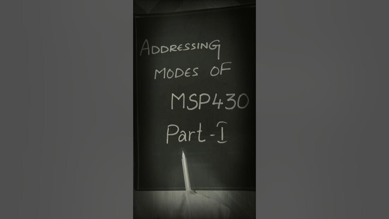 Addressing modes of MSP430 Microcontroller - YouTube