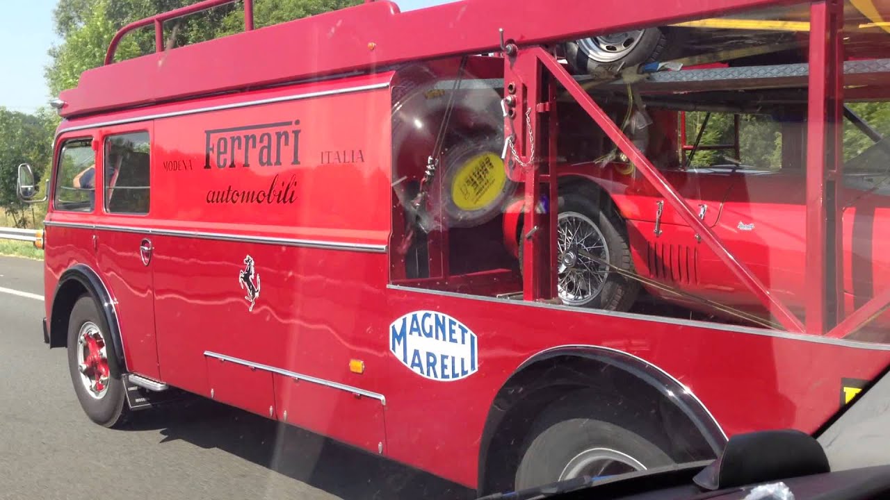 Ferrari Transporter, Bartoletti FIAT 642 RN2 en route to Le Mans ...