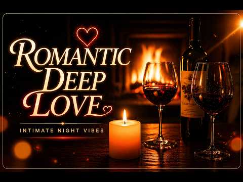 Intimate Evening Vibes 🕯️ Romantic Fireplace with Deep Love Music