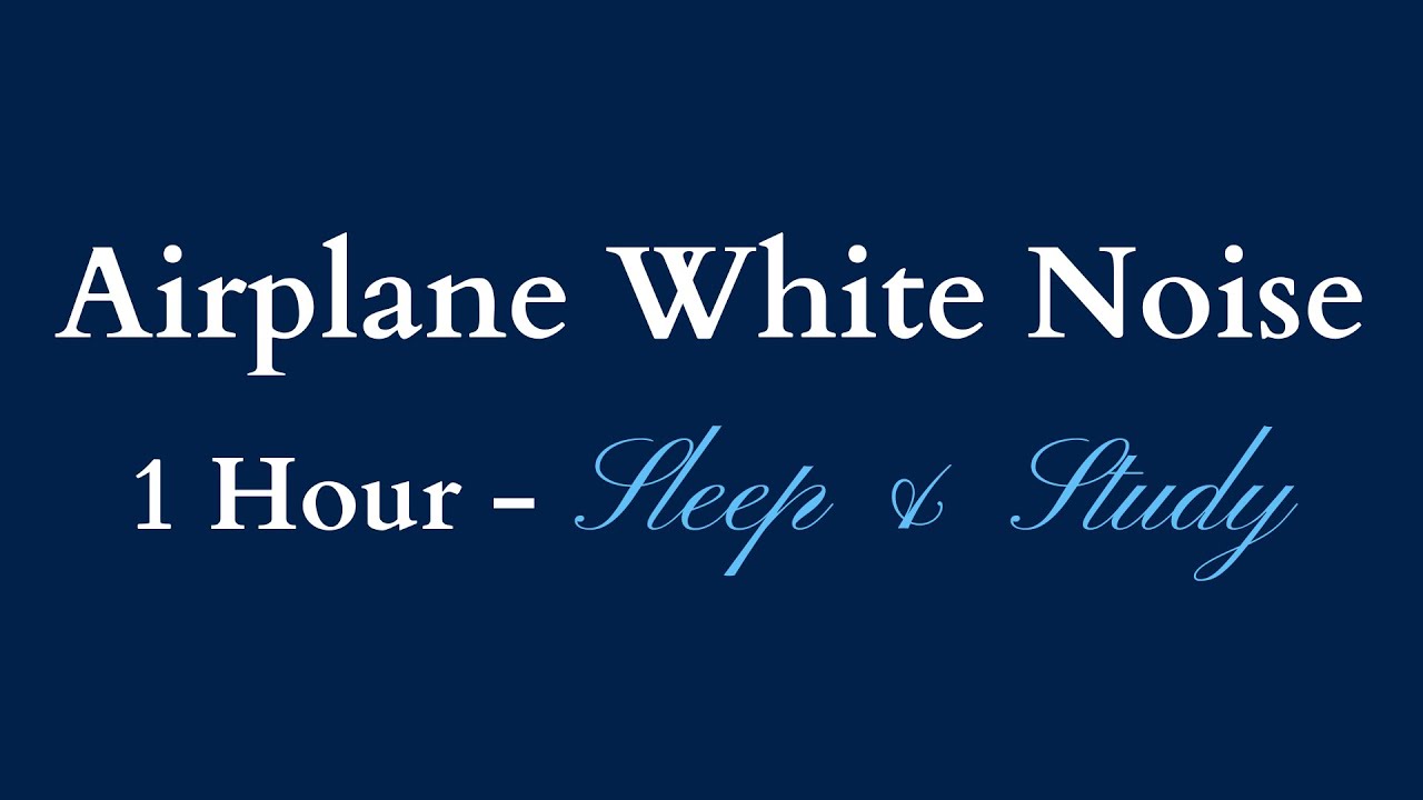 Airplane White Noise (Black Screen) | Recorded In Flight | Faint Voices ...