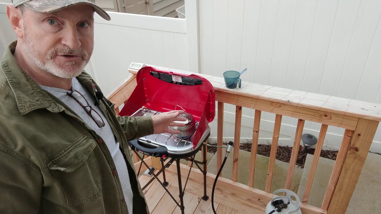 Off Grid Cooking with Coleman Dual Burner Propane Stove - YouTube