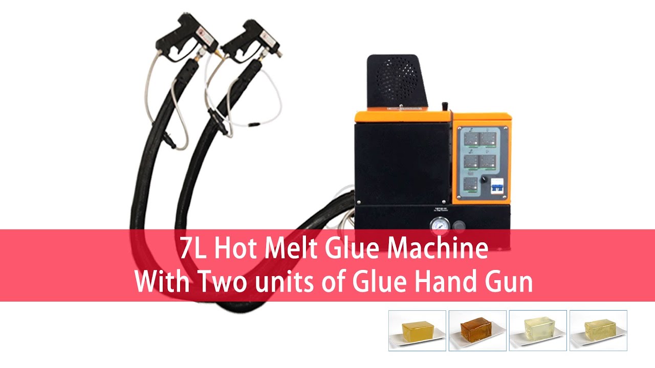 Hot Melt Glue Machine ( 7KG Glue Tank &Handle Glue Gun) - YouTube