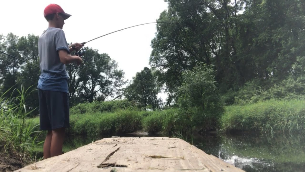 Fishing A Small Creek For Bass - YouTube