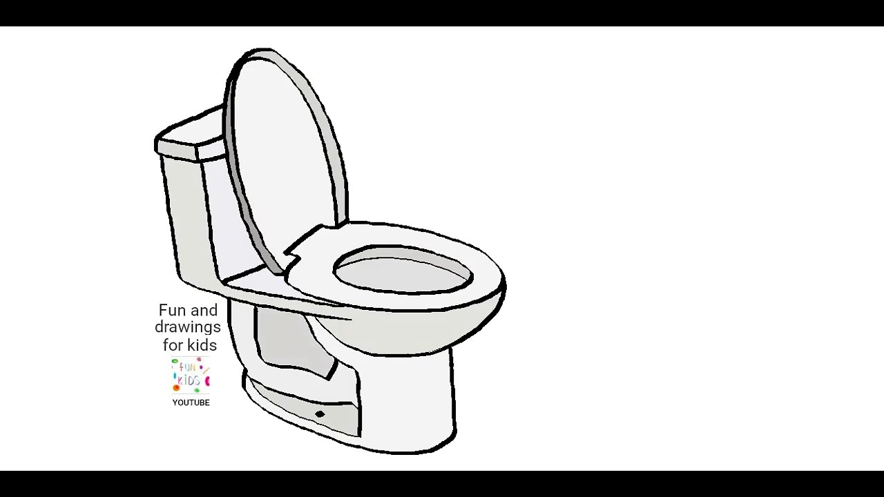 Comment dessiner une cuvette de toilette - YouTube