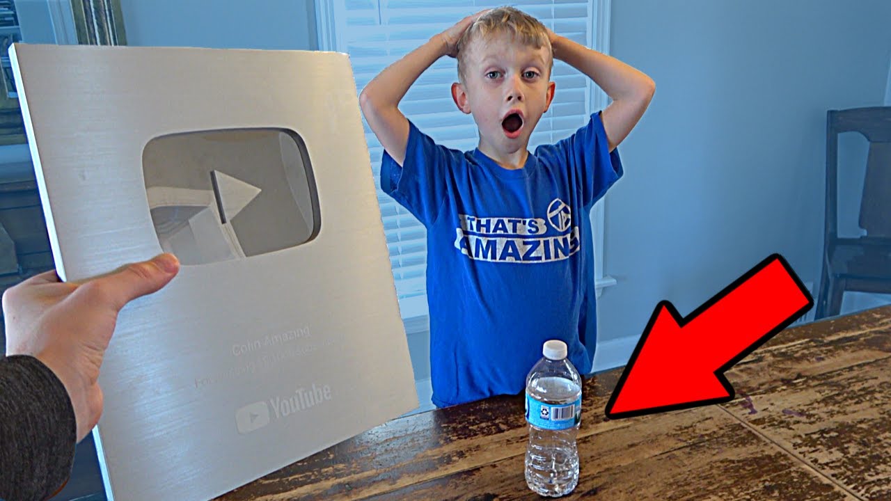 Land a Bottle Flip, Win our Play Button | Colin Amazing - YouTube