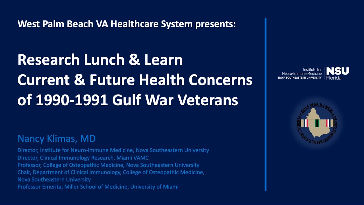 Research Lunch & Learn Featuring Dr. Nancy Klimas - YouTube